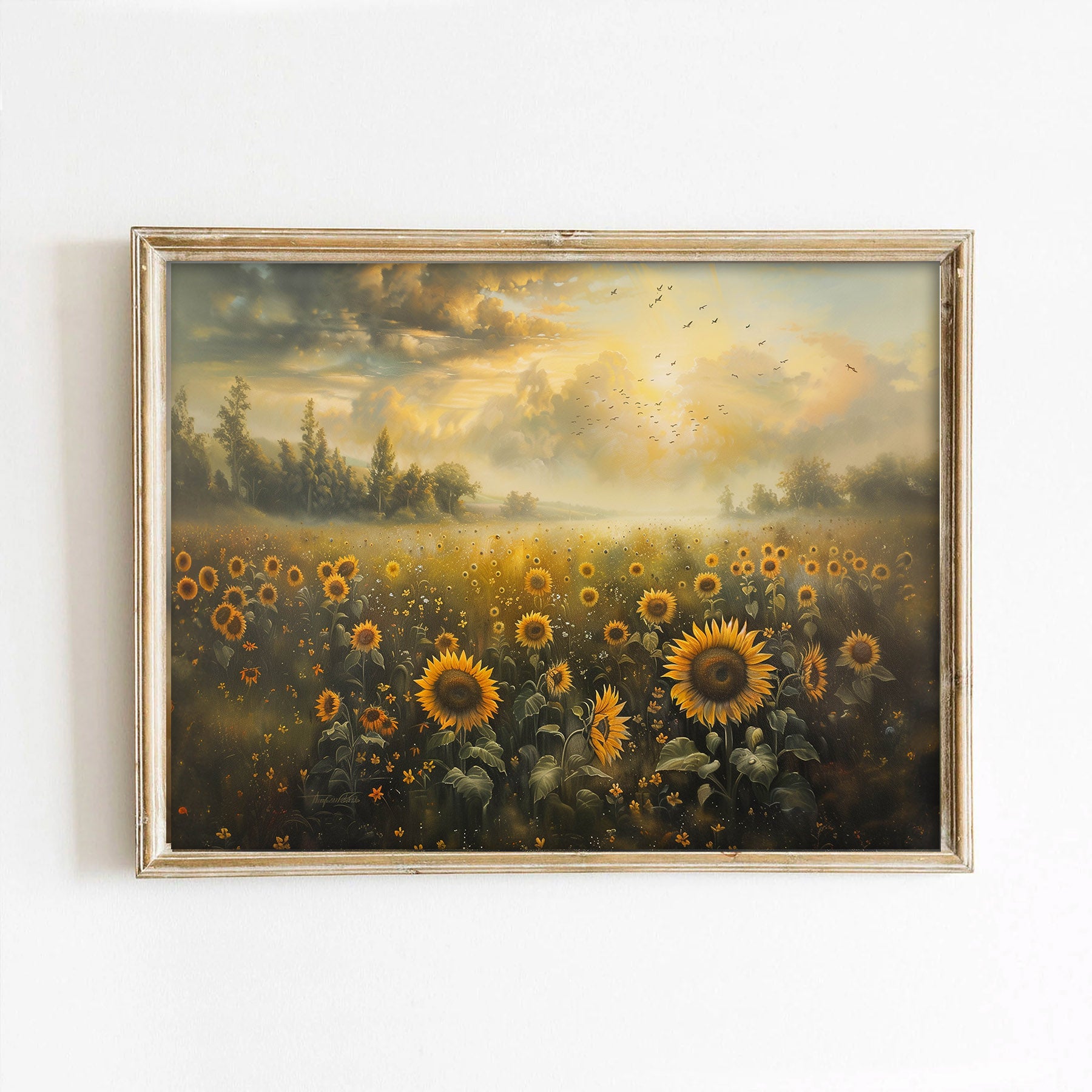 Sunflower Field Art Print – Paper House Print Shop