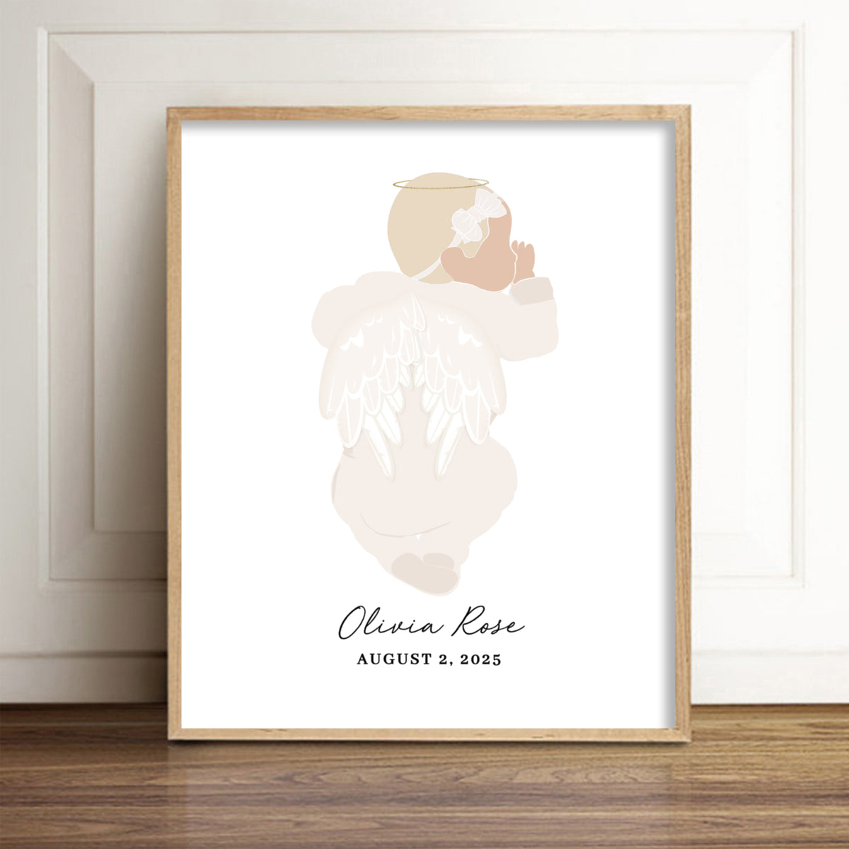 Custom Child Loss Art Print - Angel Girl – Paper House Print Shop