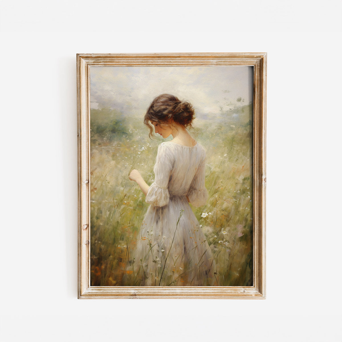 Woman in Spring Field Art Print – Paper House Print Shop
