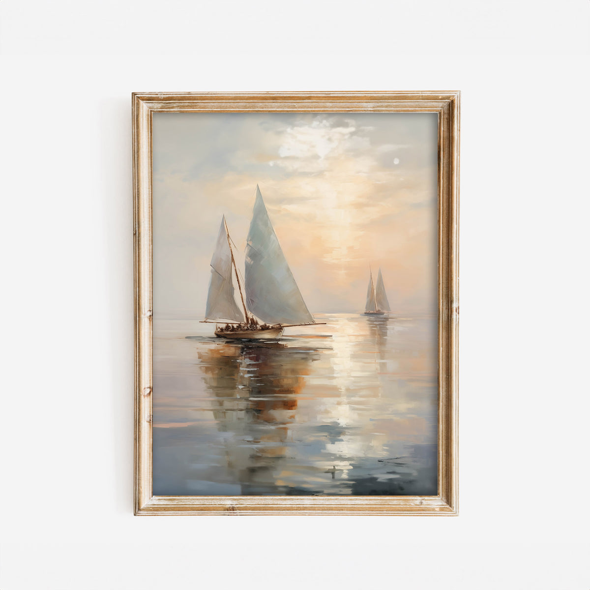 Cape Ann Sailboats At Sunset Art Print – Paper House Print Shop