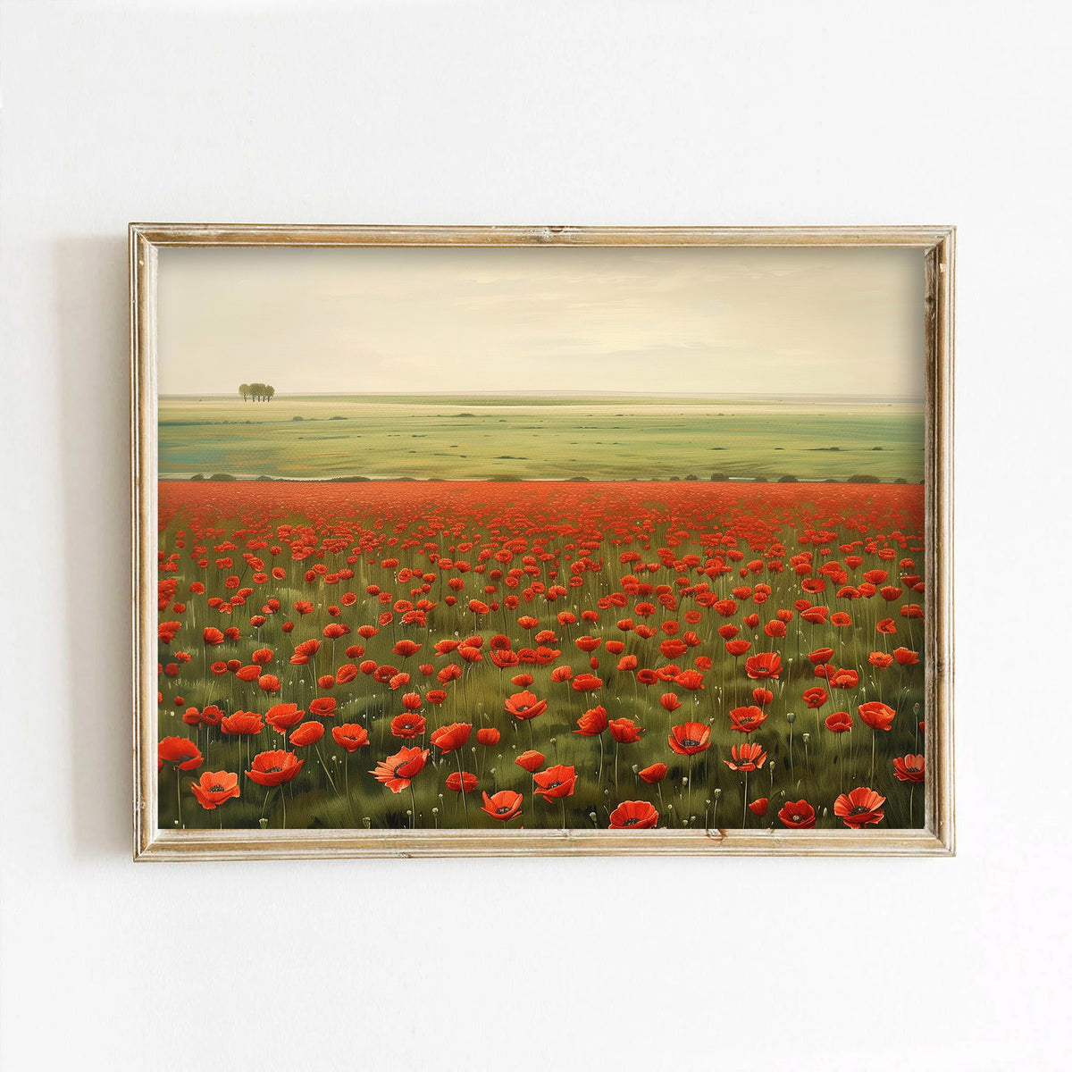 Red Poppy Field Art Print – Paper House Print Shop