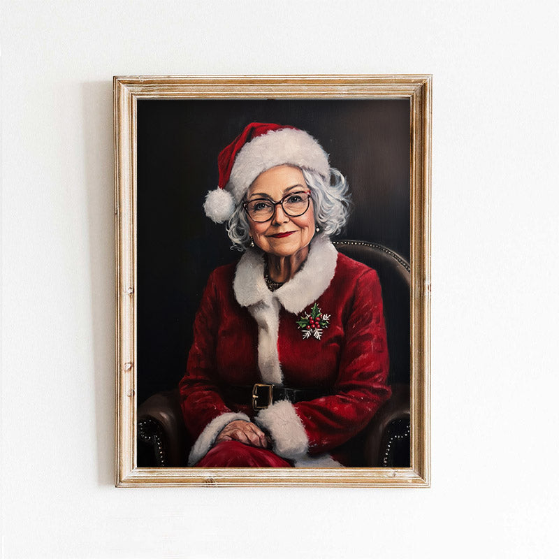 Portrait of Mrs. Claus Art Print – Paper House Print Shop