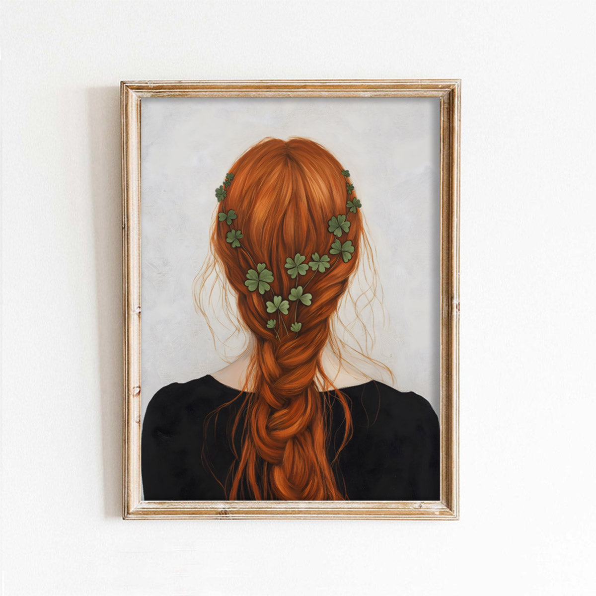 Irish Red Braid With Clovers Art Print – Paper House Print Shop