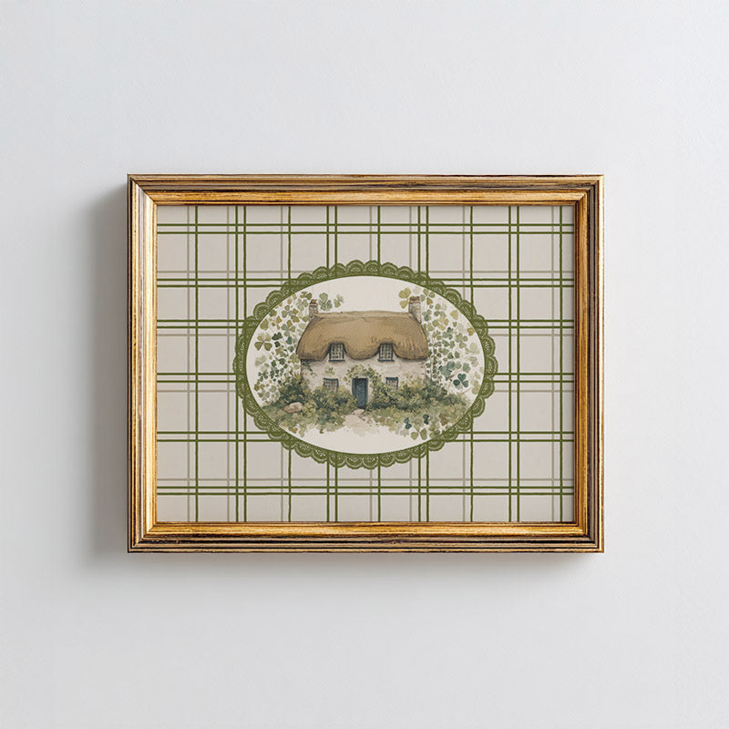 Thatched Irish Cottage Art Print – Paper House Print Shop