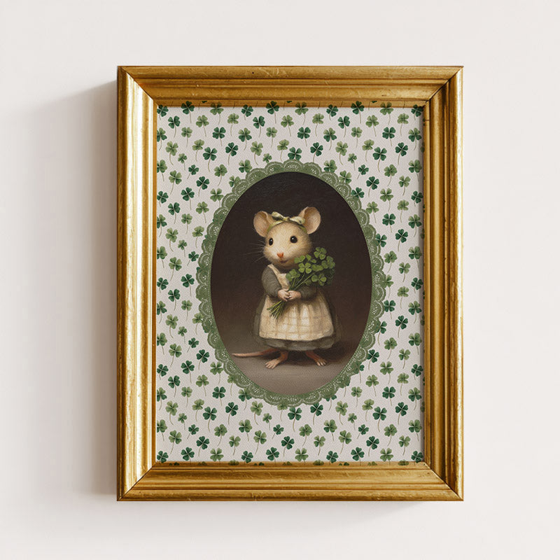 Sweet Clover Mouse Art Print – Paper House Print Shop