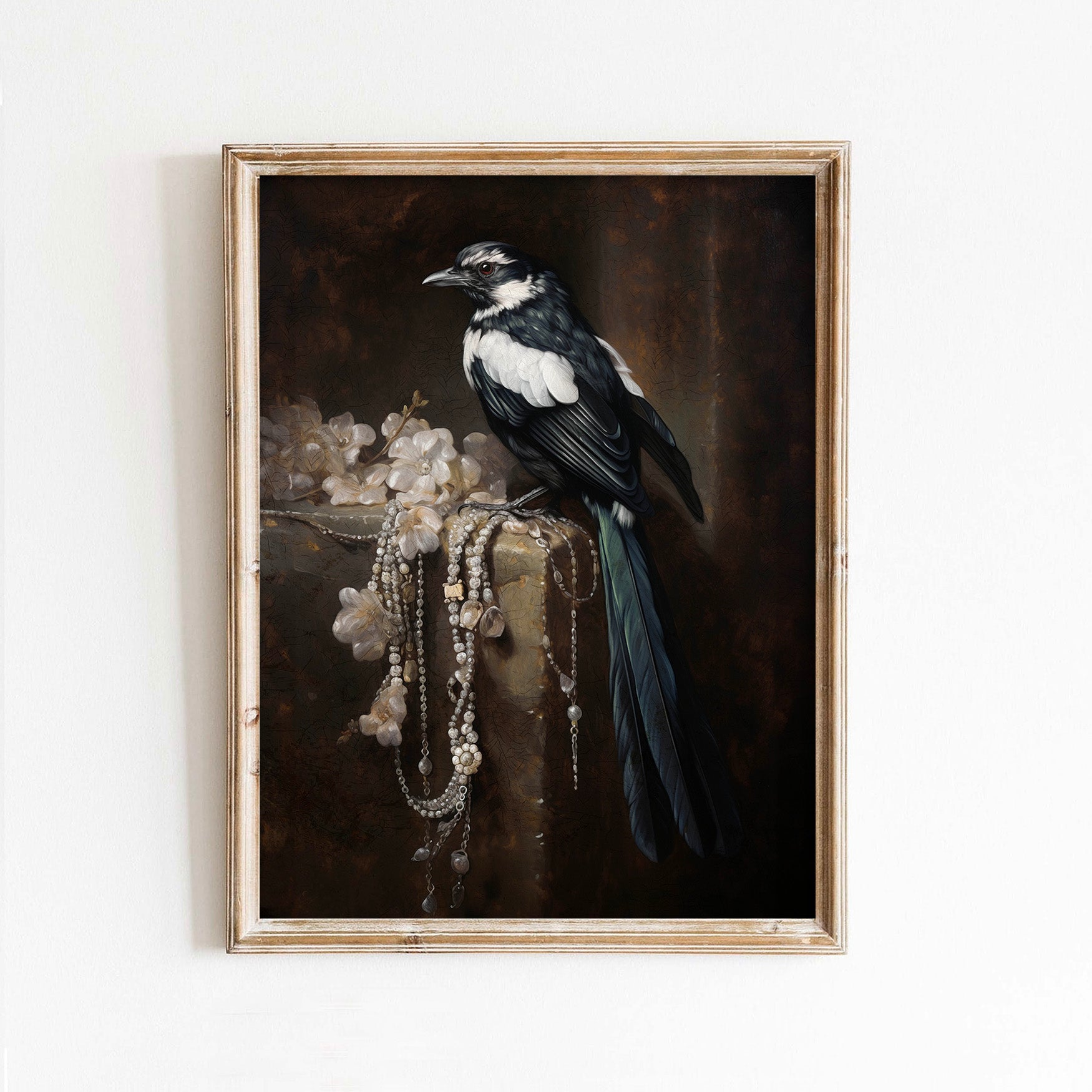Victorian Magpie Still Life Painting Art Print – Paper House Print Shop
