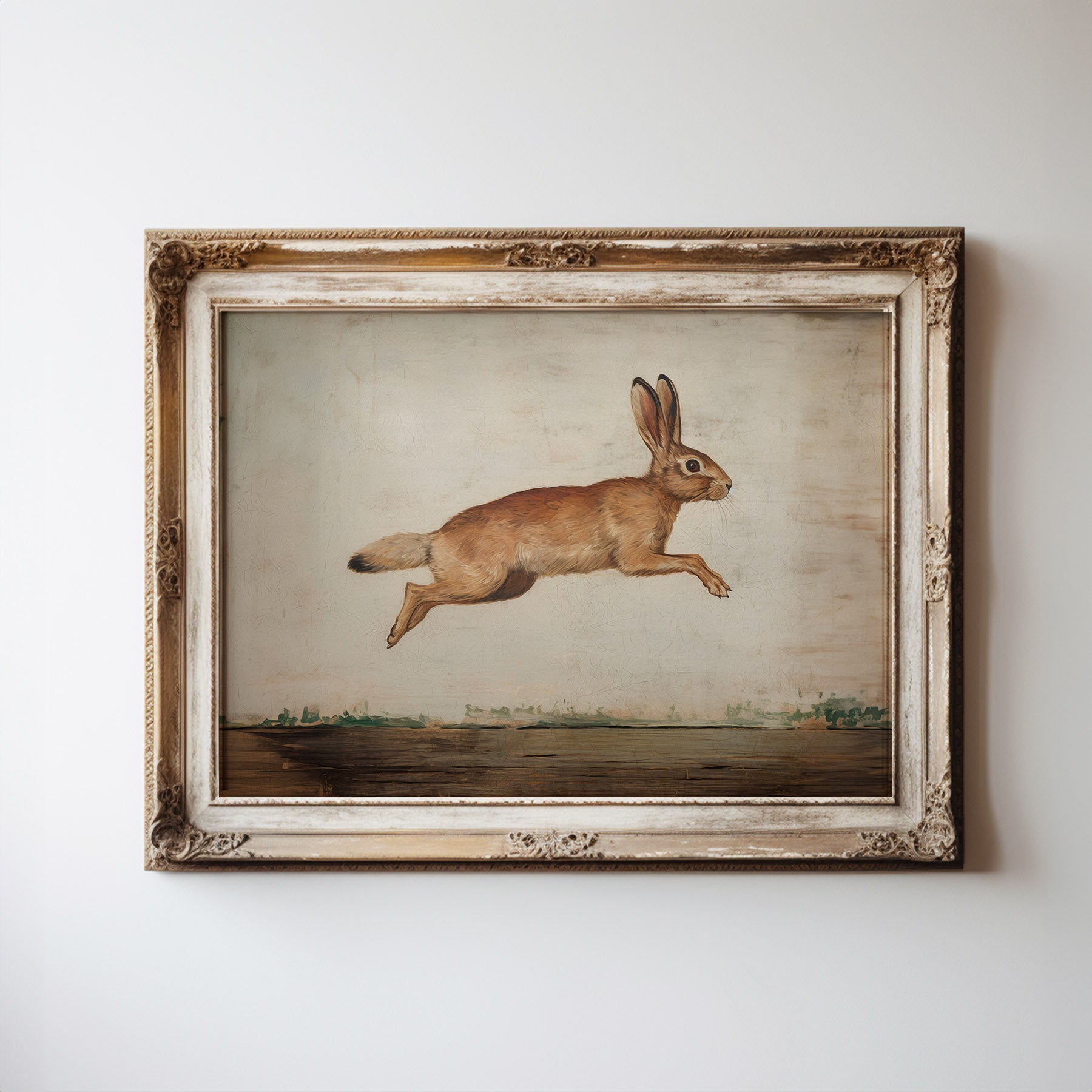Leaping Bunny Vintage Art Print – Paper House Print Shop
