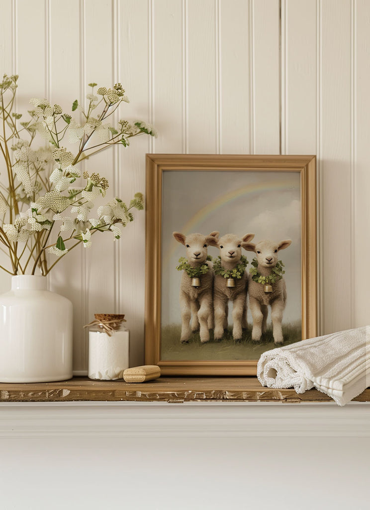 Lucky Little Lambs Art Print – Paper House Print Shop