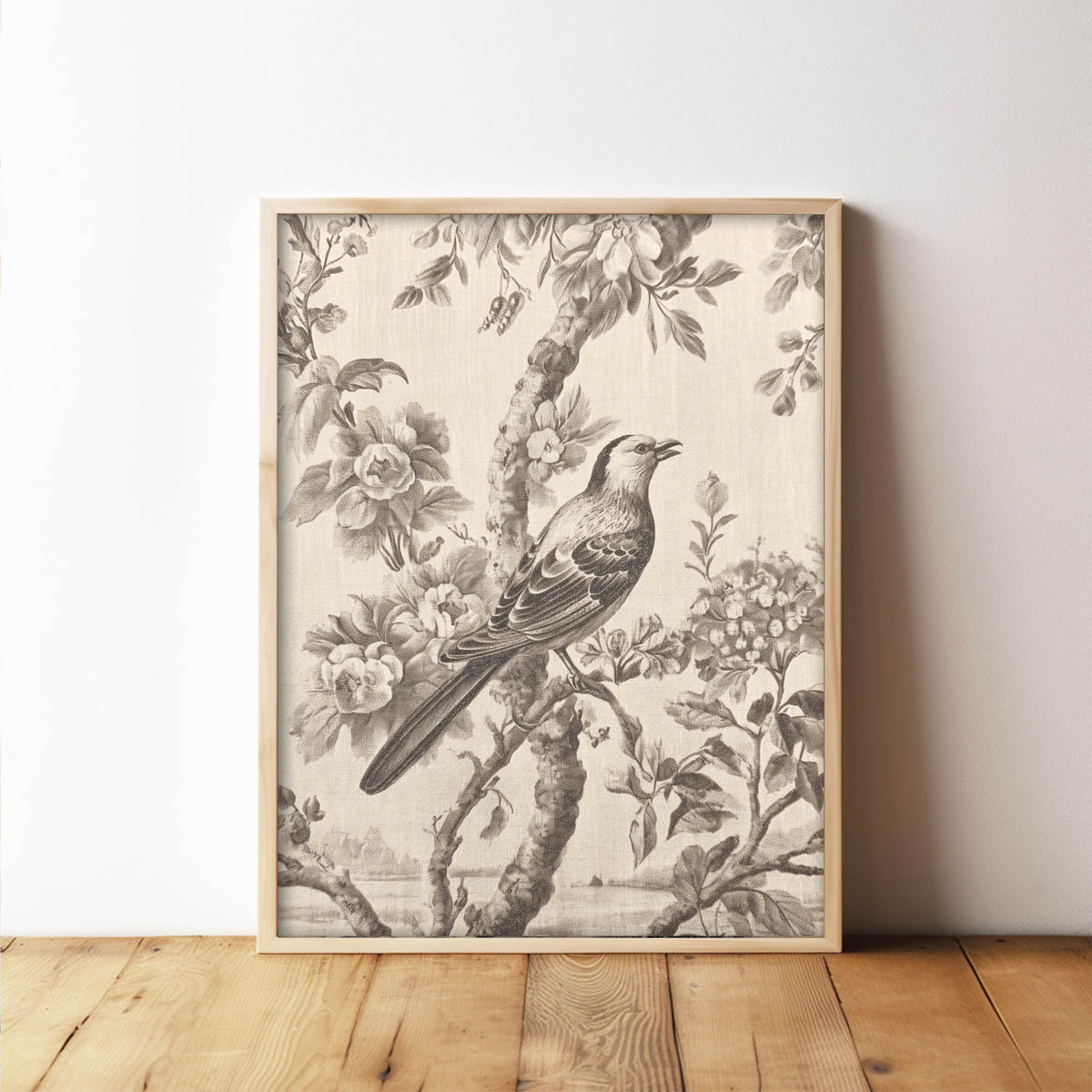 Victorian Bird Vintage Line Sketch Art Print – Paper House Print Shop