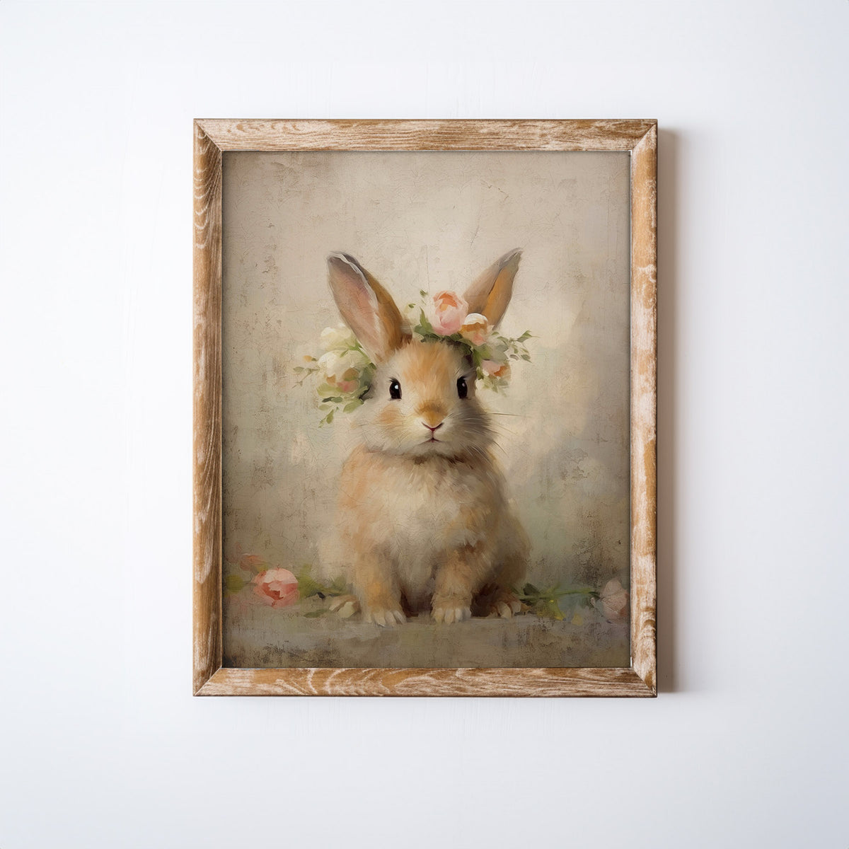 Floral Crown Spring Bunny Art Print – Paper House Print Shop