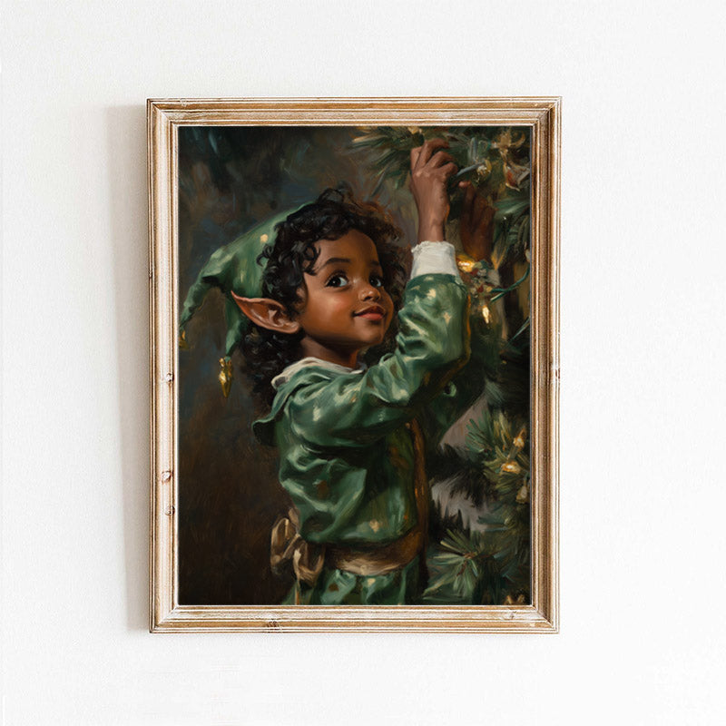 The Little Elf In Green Art Print – Paper House Print Shop