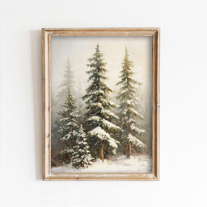 Alta Pine Trees Winter Art Print – Paper House Print Shop