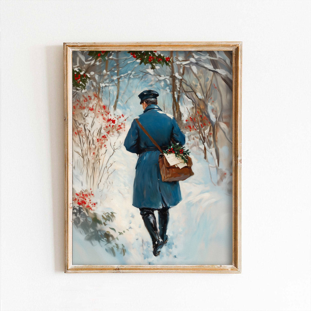 Winter Postman Art Print – Paper House Print Shop