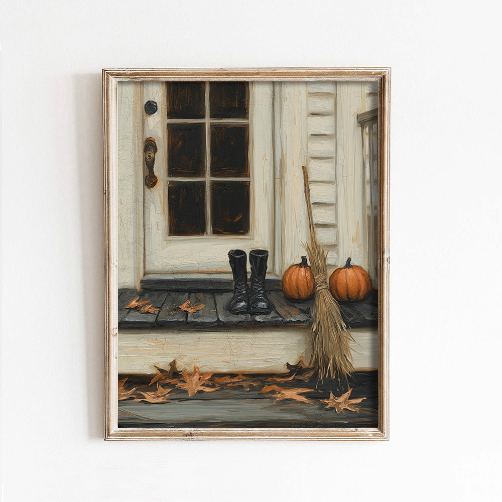 Autumn Front Porch Art Print – Paper House Print Shop