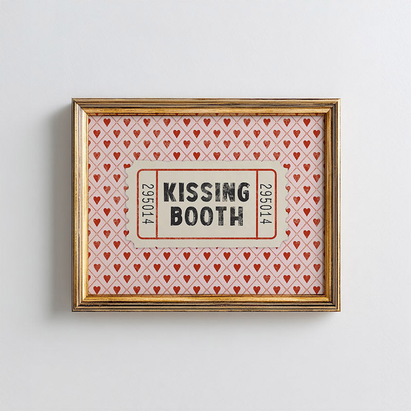 Kissing Booth Ticket Art Print – Paper House Print Shop