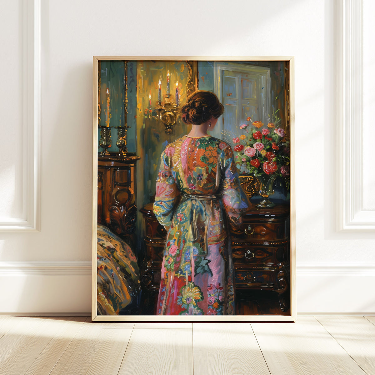 Woman in Colorful Robe Art Print – Paper House Print Shop