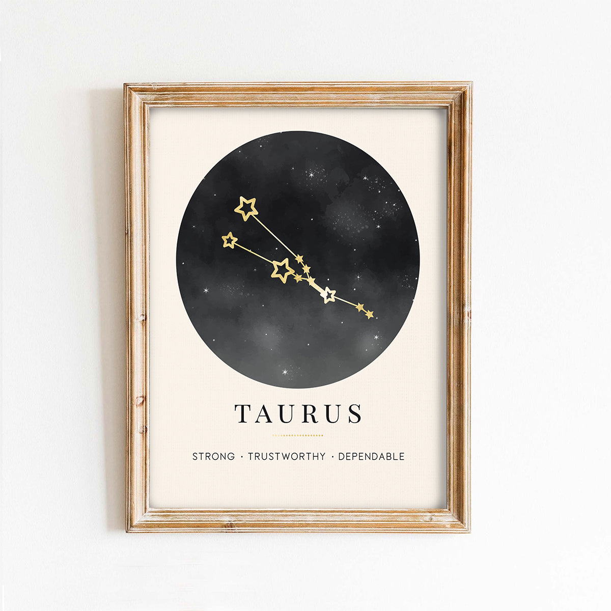 Taurus Zodiac Sign Quote Art Print – Paper House Print Shop