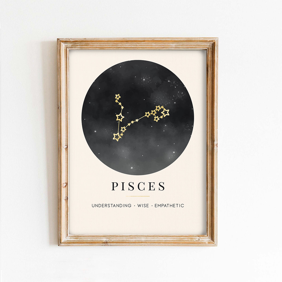 Pisces Zodiac Sign Quote Art Print – Paper House Print Shop