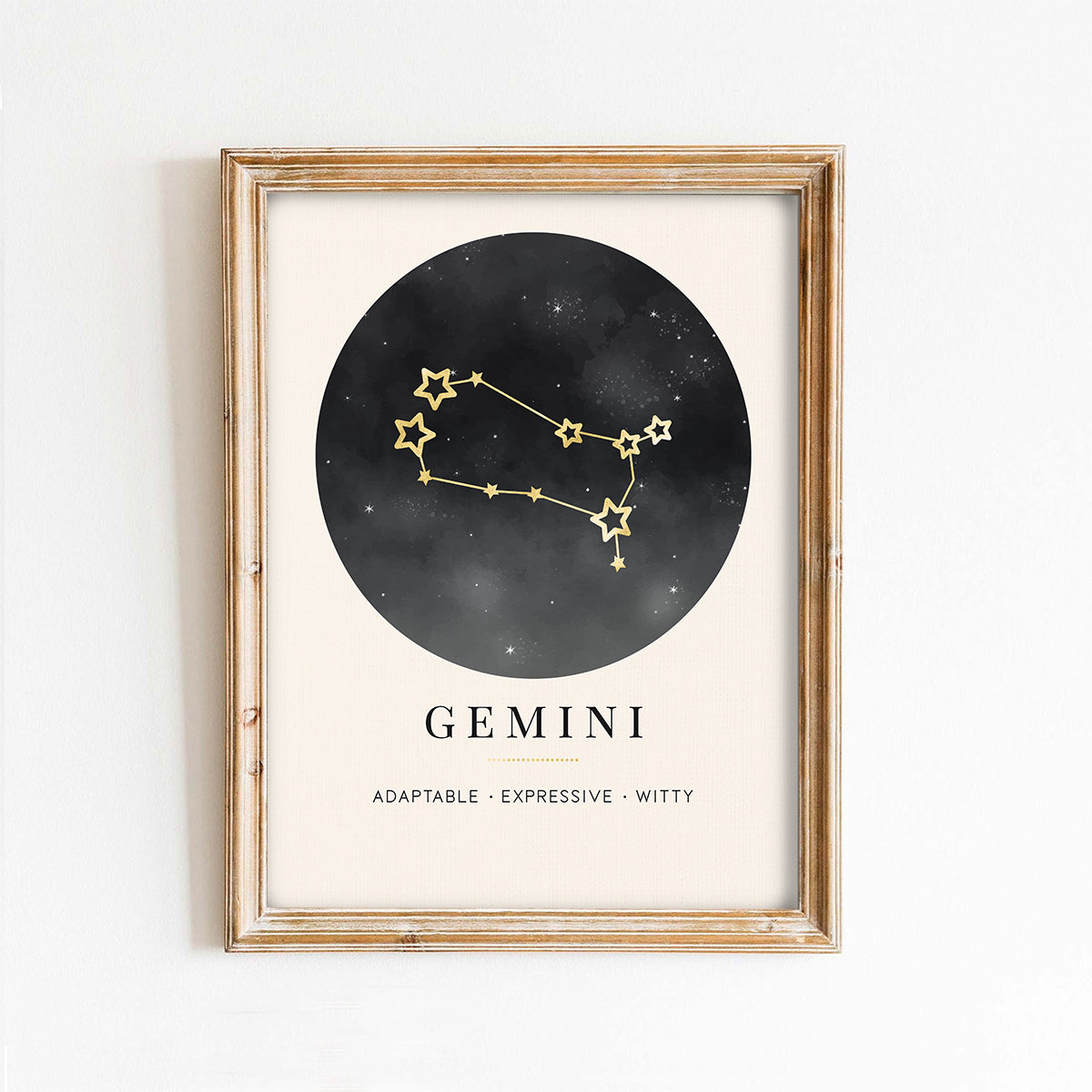 Gemini Zodiac Sign Quote Art Print – Paper House Print Shop