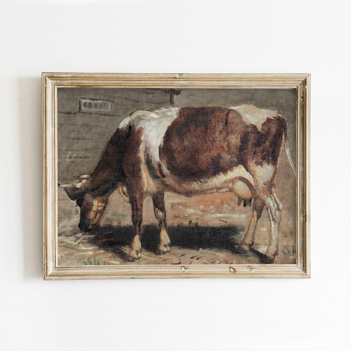 Grazing Cow Vintage Art Print – Paper House Print Shop