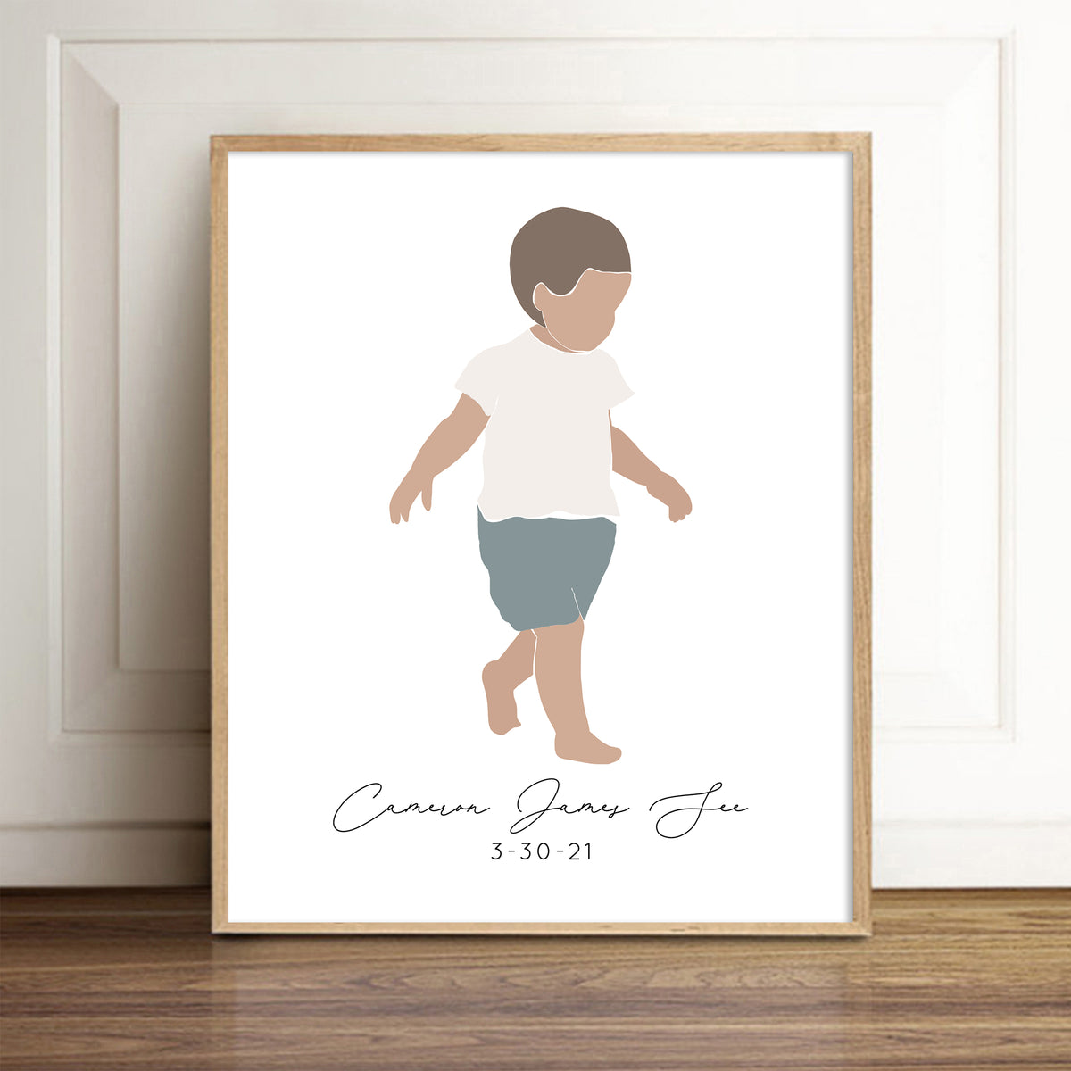 Custom Child Boy Art Print - Gabriel – Paper House Print Shop