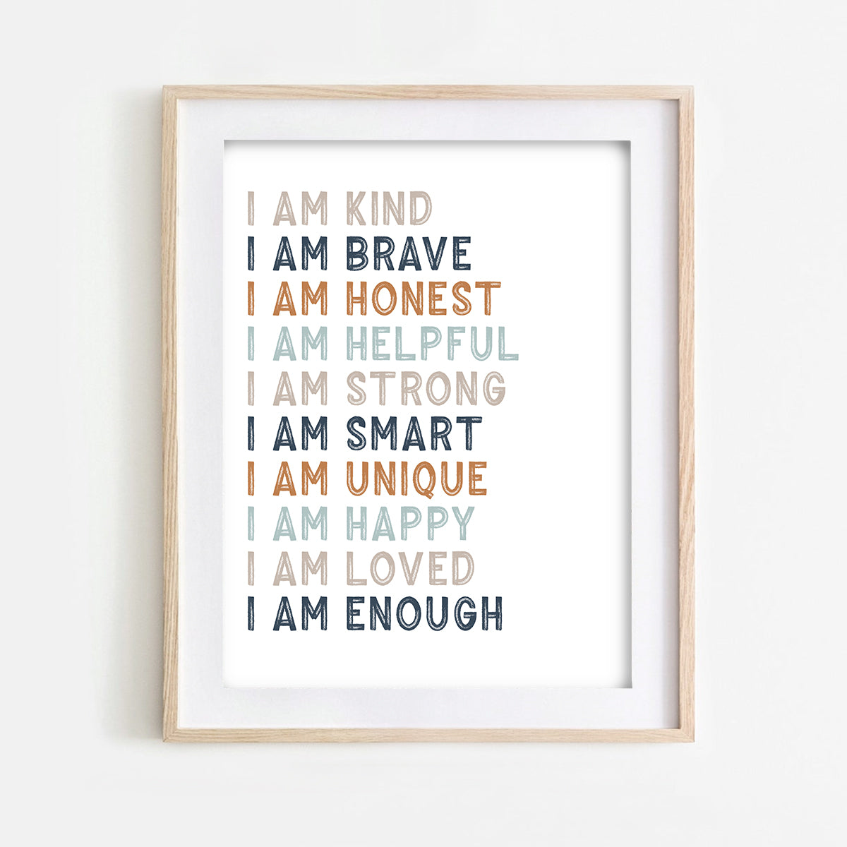 Blue Affirmations Art Print – Paper House Print Shop