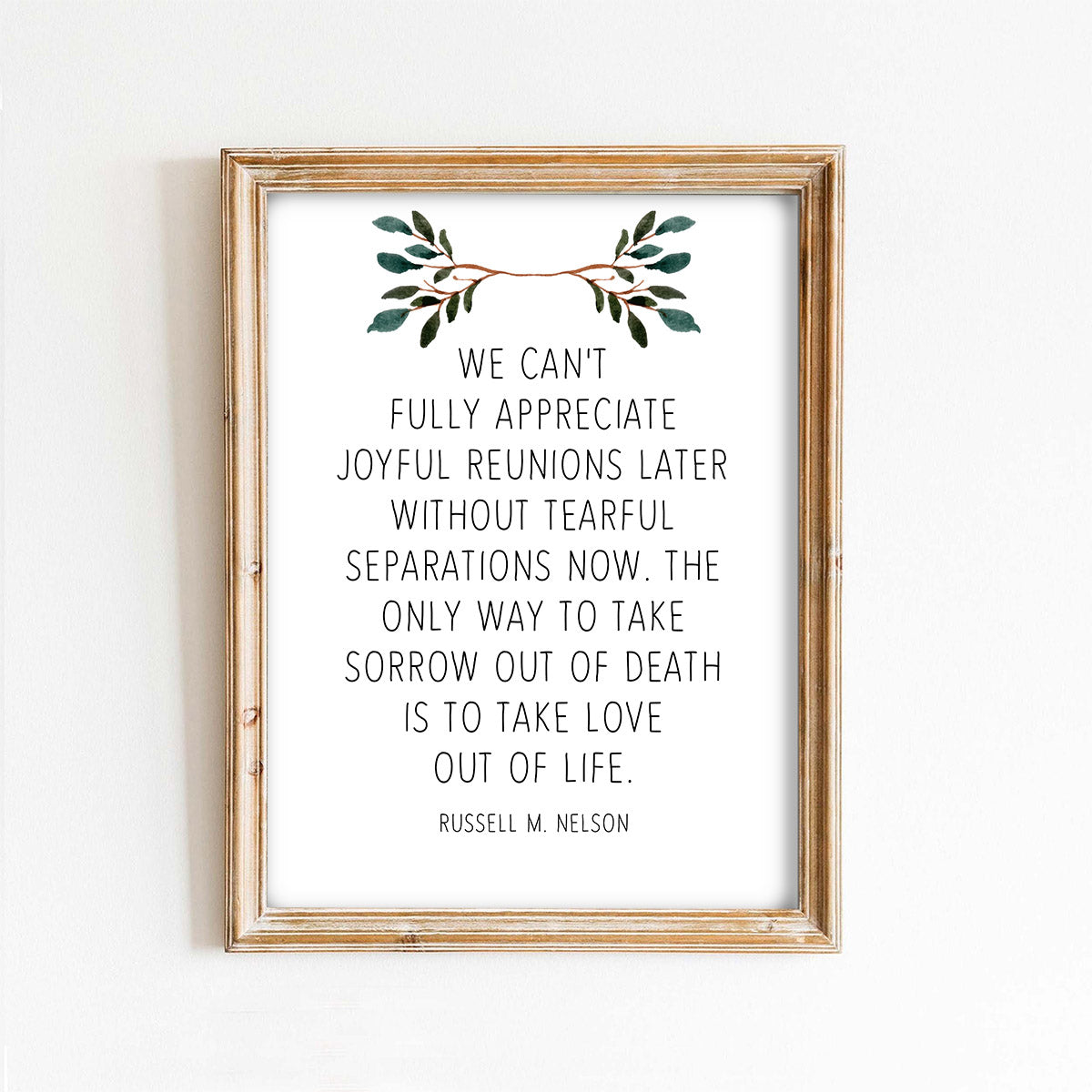Joyful Reunions Quote Art Print – Paper House Print Shop