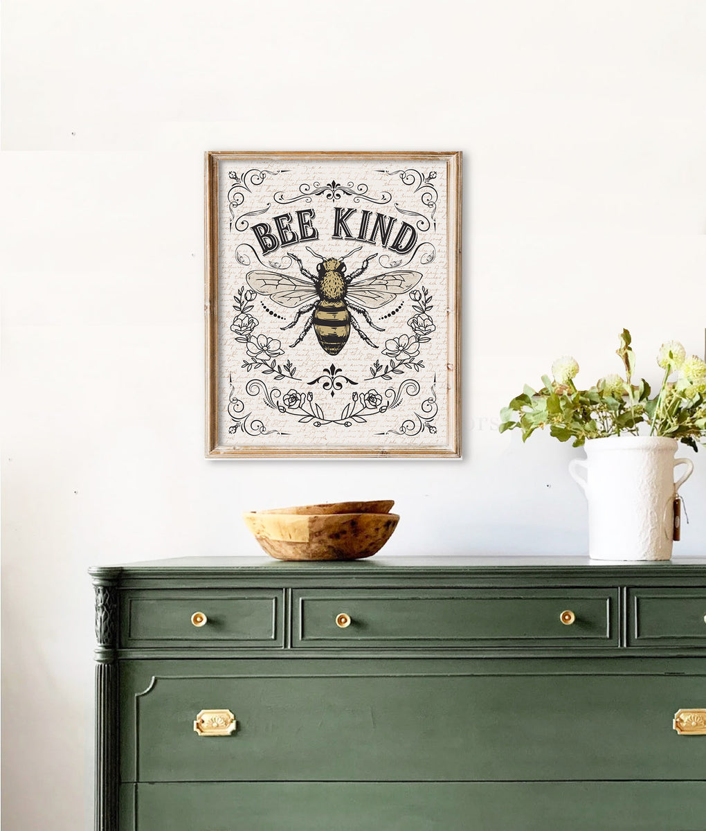 Bee Kind Art Print – Paper House Print Shop