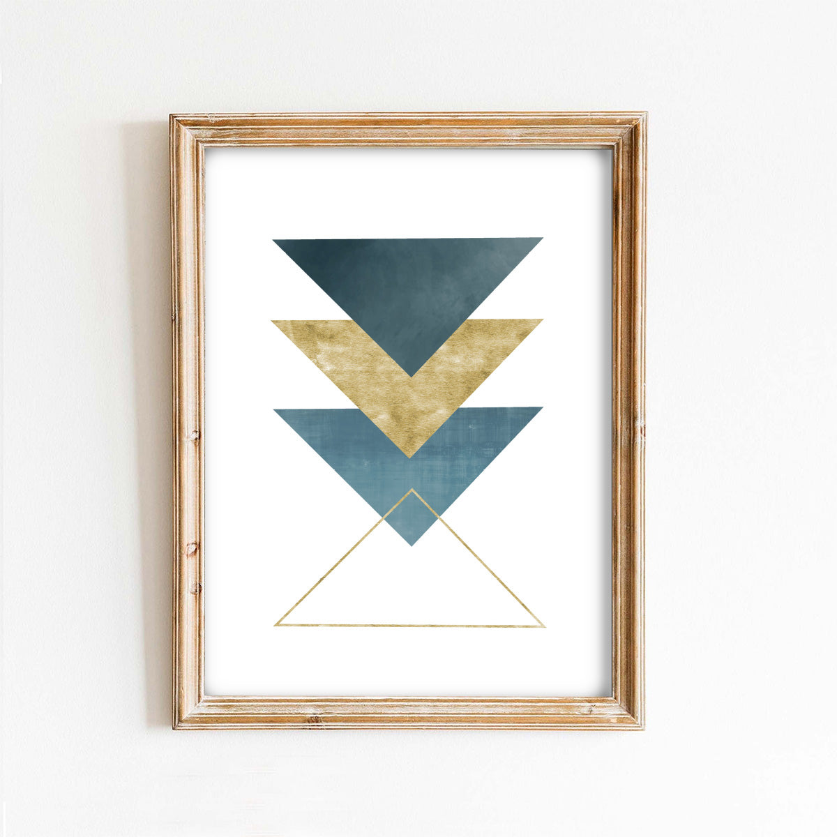 Blue Triangles Abstract Art Print – Paper House Print Shop