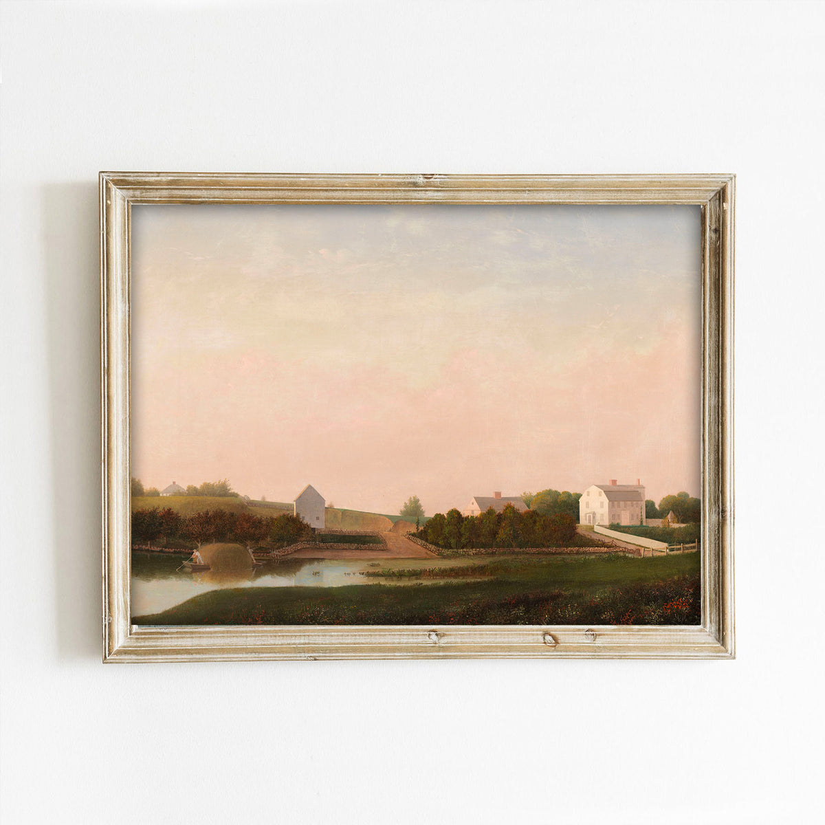 Quaint Town Sunrise Summer Art Print – Paper House Print Shop